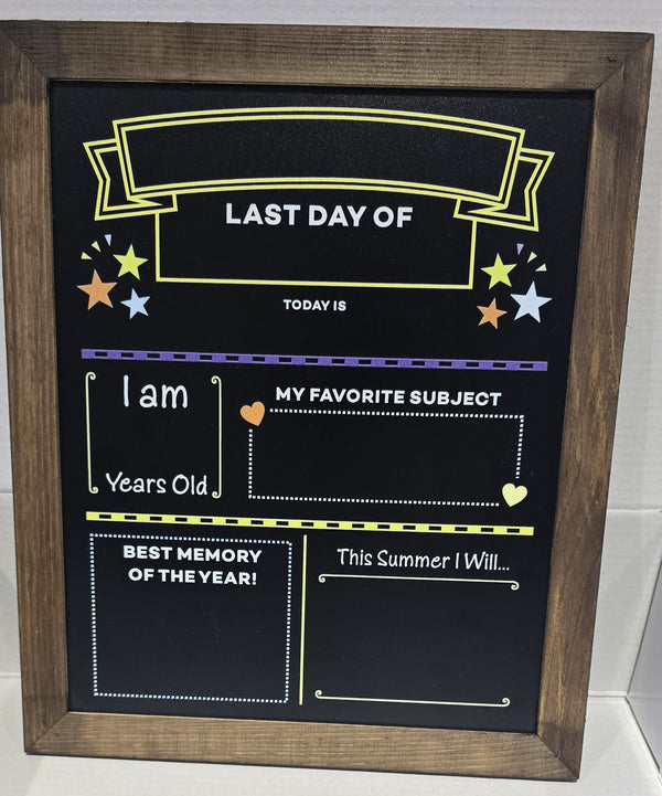 First and Last Day of School Reversible Chalkboard – Healthy Horizons ...