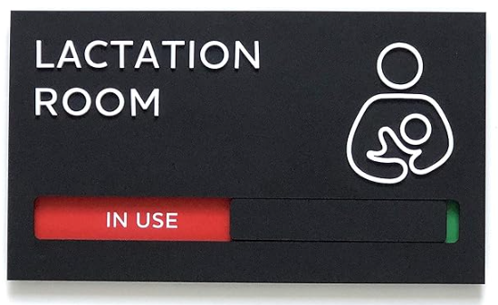 Lactation Room Door Sign With In Use and Available Slider – Healthy ...