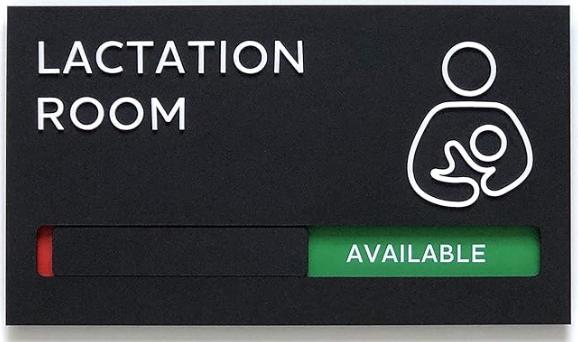 Lactation Room Door Sign With In Use and Available Slider – Healthy ...