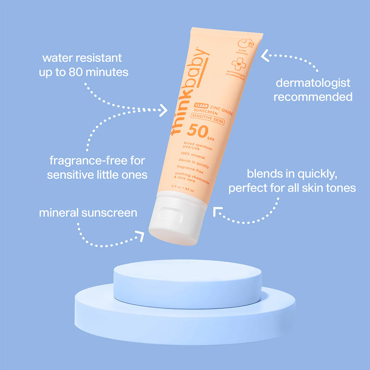 Think Baby Clear Zinc Sunscreen Sensitive Skin SPF 50 – Healthy ...